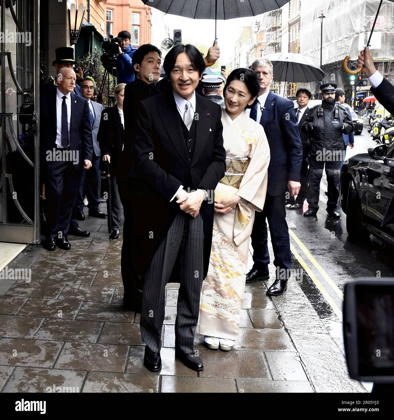 Japanese Crown Prince Akishino and his wife Crown Princess Kiko speaks ...