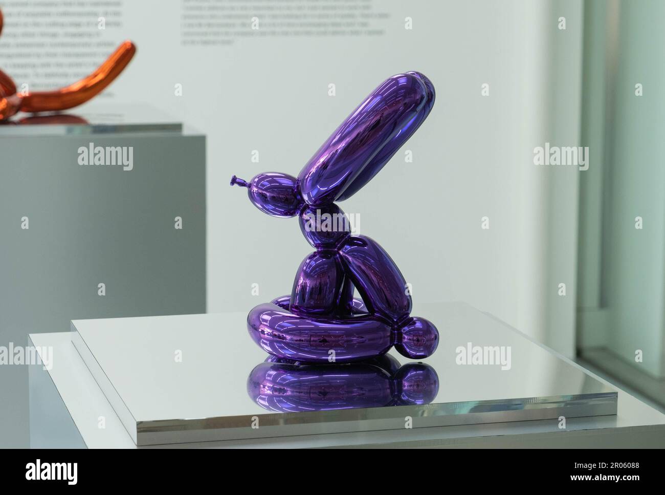 August 28, 2022. A purple balloon Dog by Jeff Koons at the 21st Century ...