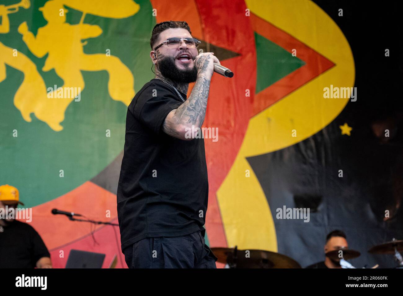 Farruko performs at the 2023 New Orleans Jazz & Heritage Festival on ...