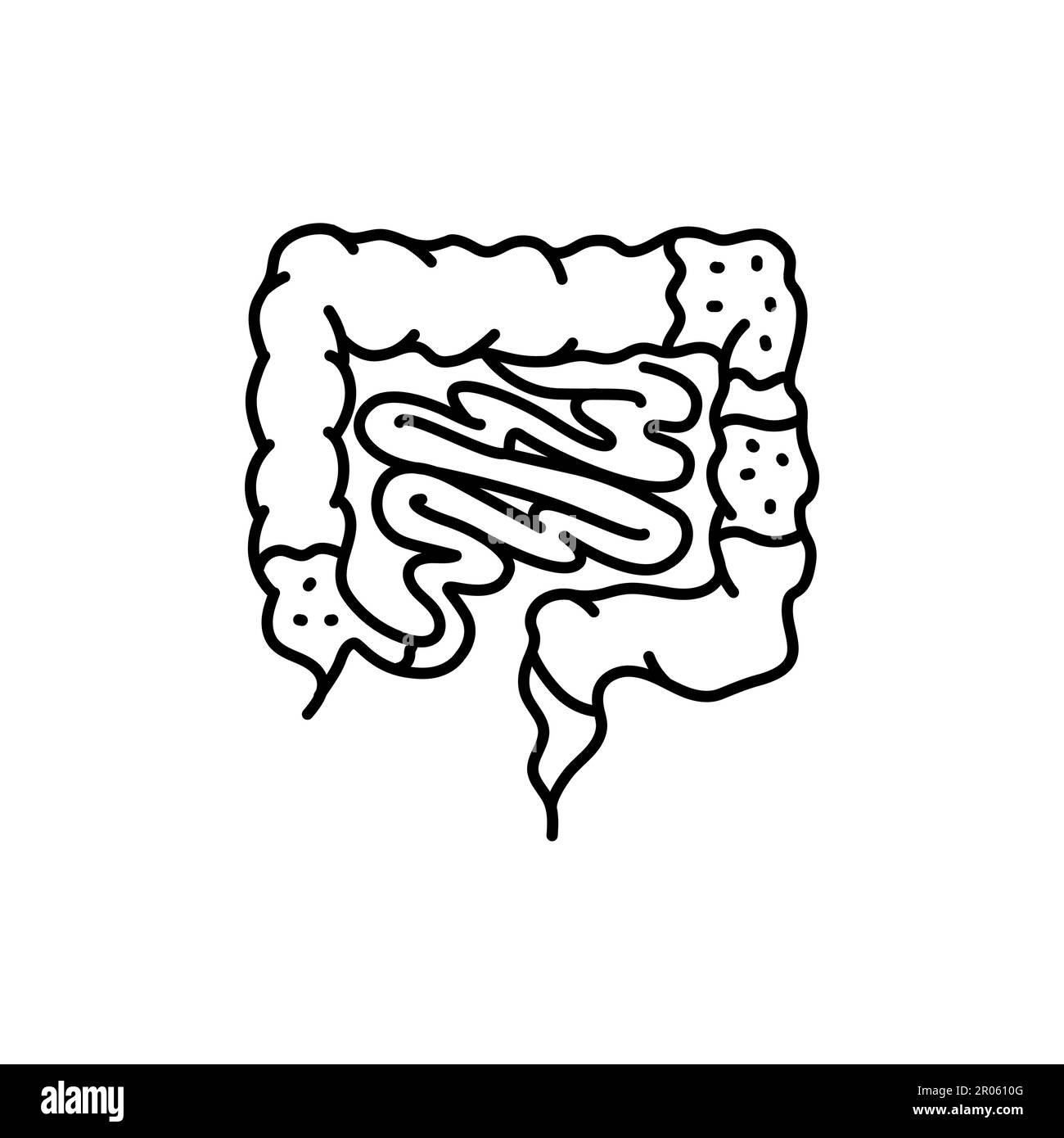 Crohns Disease Black Line Icon Autoimmune Diseases Pictogram For Web Page Mobile App Promo