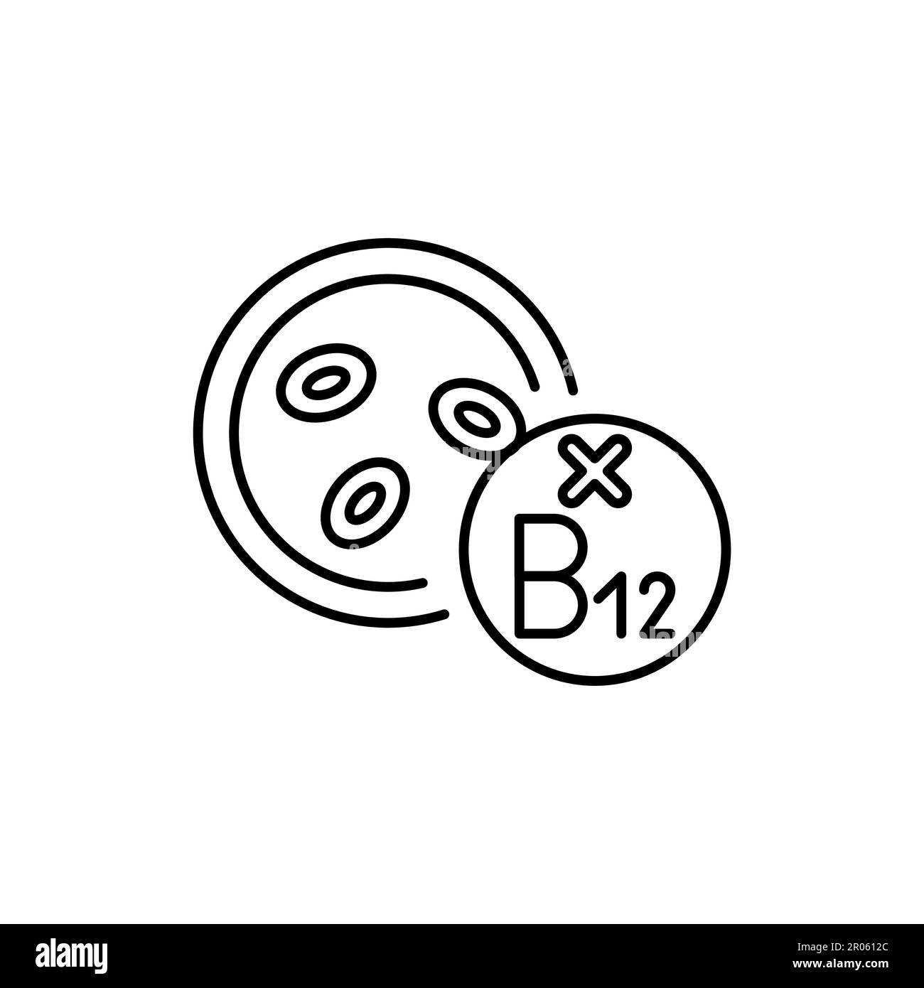 Pernicious anemia black line icon. Autoimmune diseases. Pictogram for ...