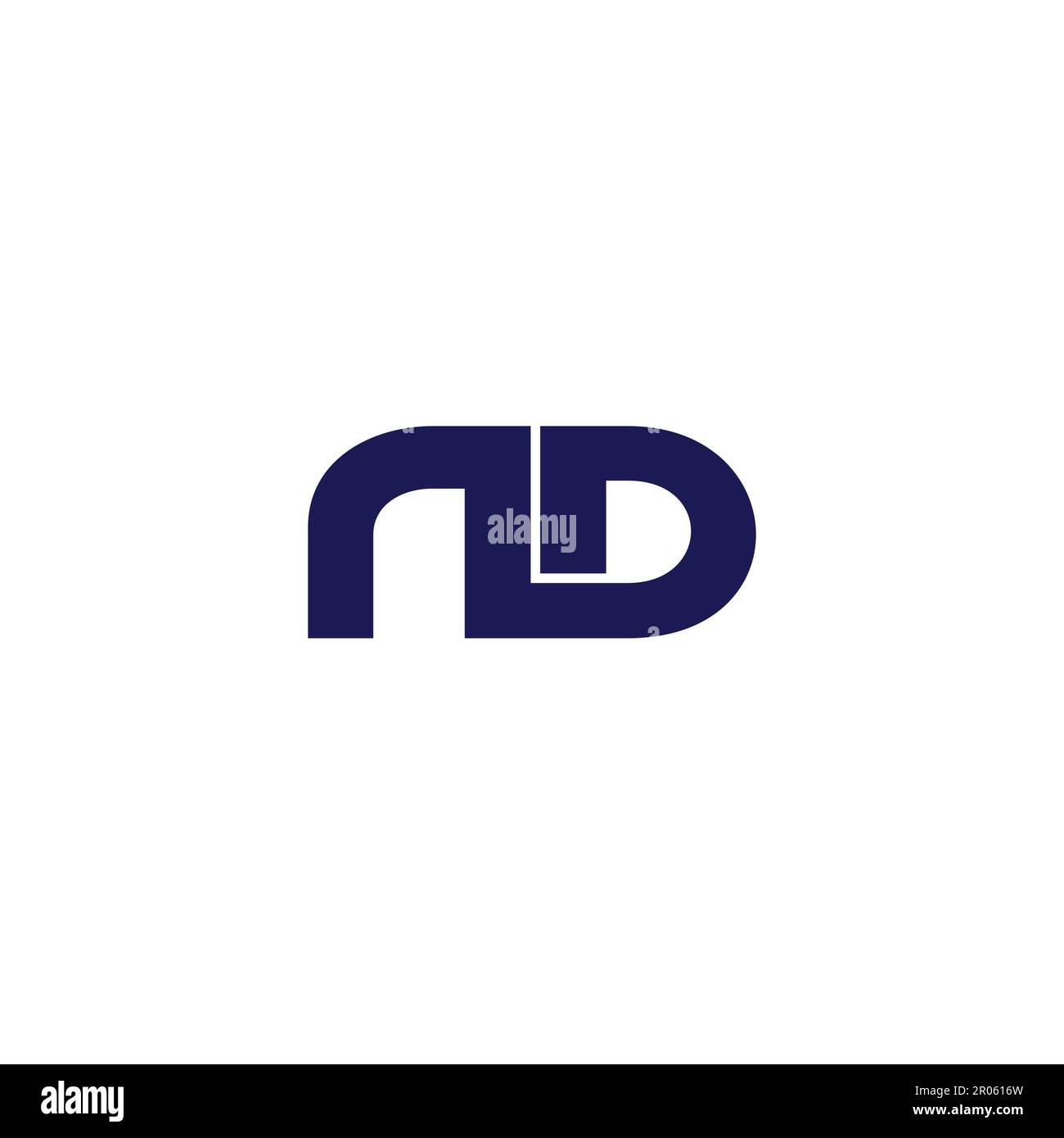 letter nd linked linear simple geometric logo vector Stock Vector Image ...