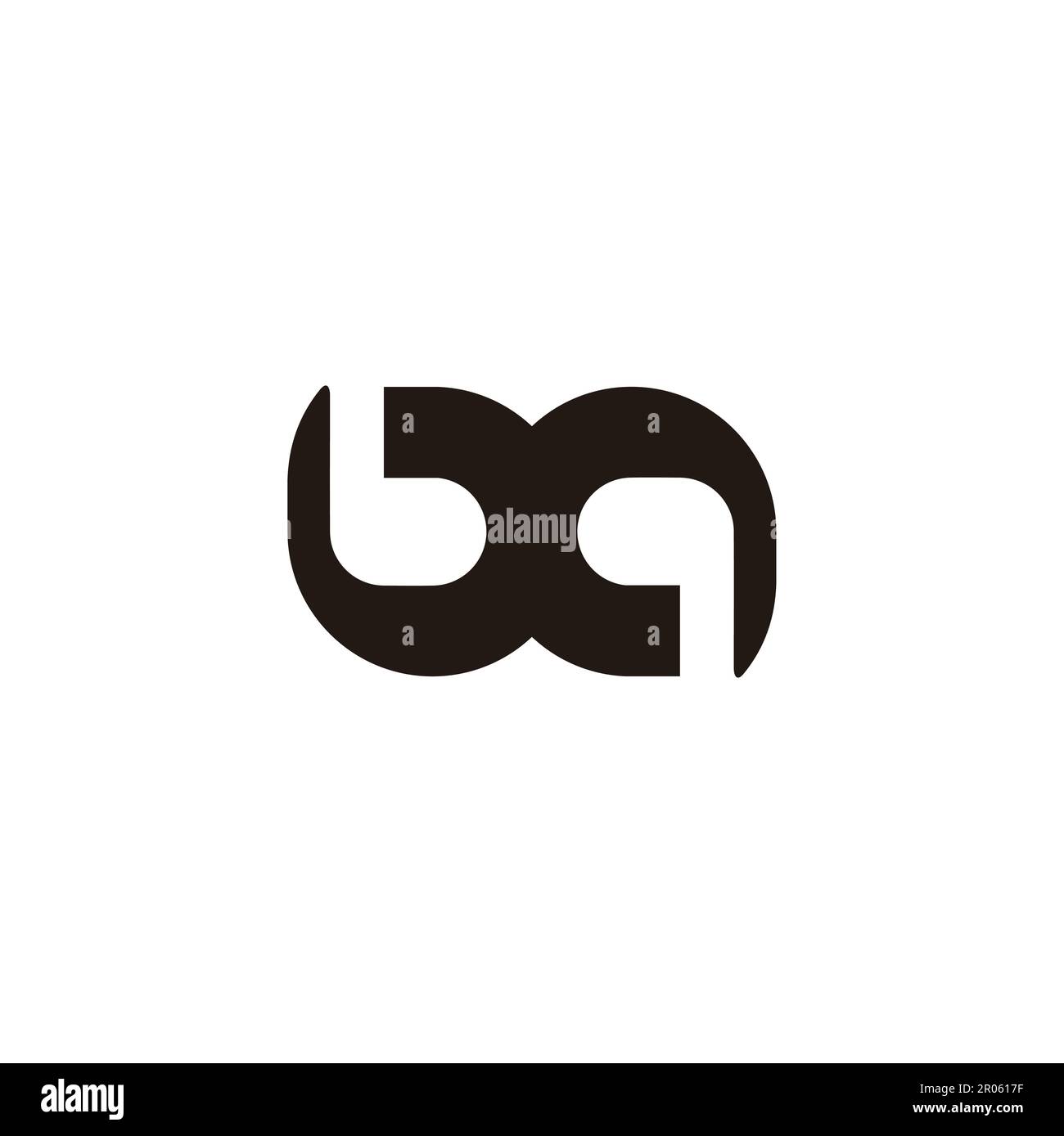 letter bq simple negative space logo vector Stock Vector Image & Art ...