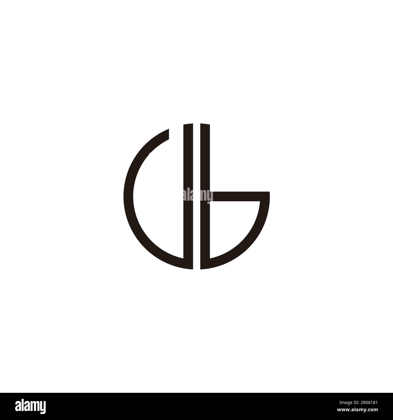 letter vb simple circle geometric logo vector Stock Vector Image & Art ...