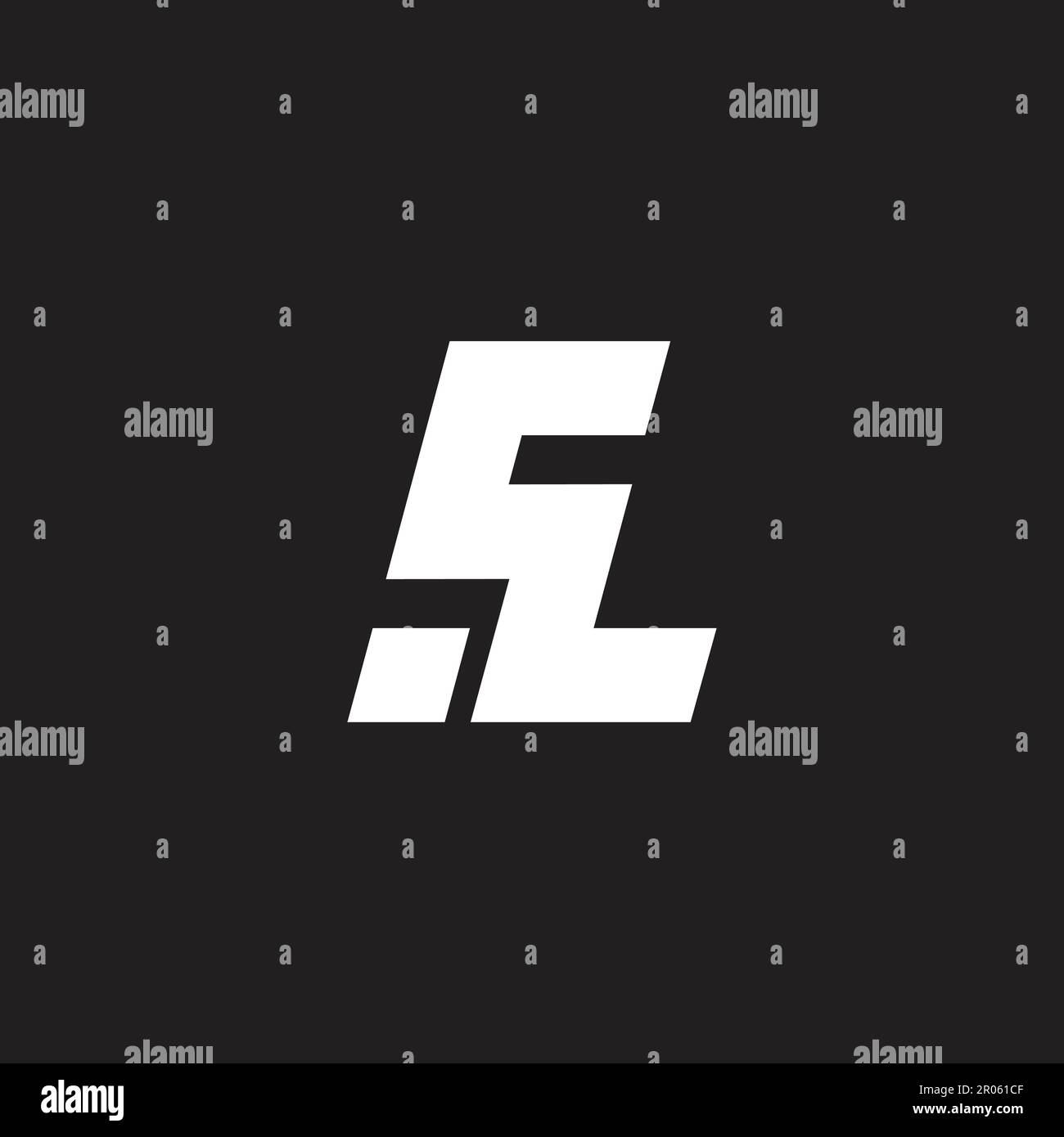 letter sl simple geometric dot line logo vector Stock Vector Image ...