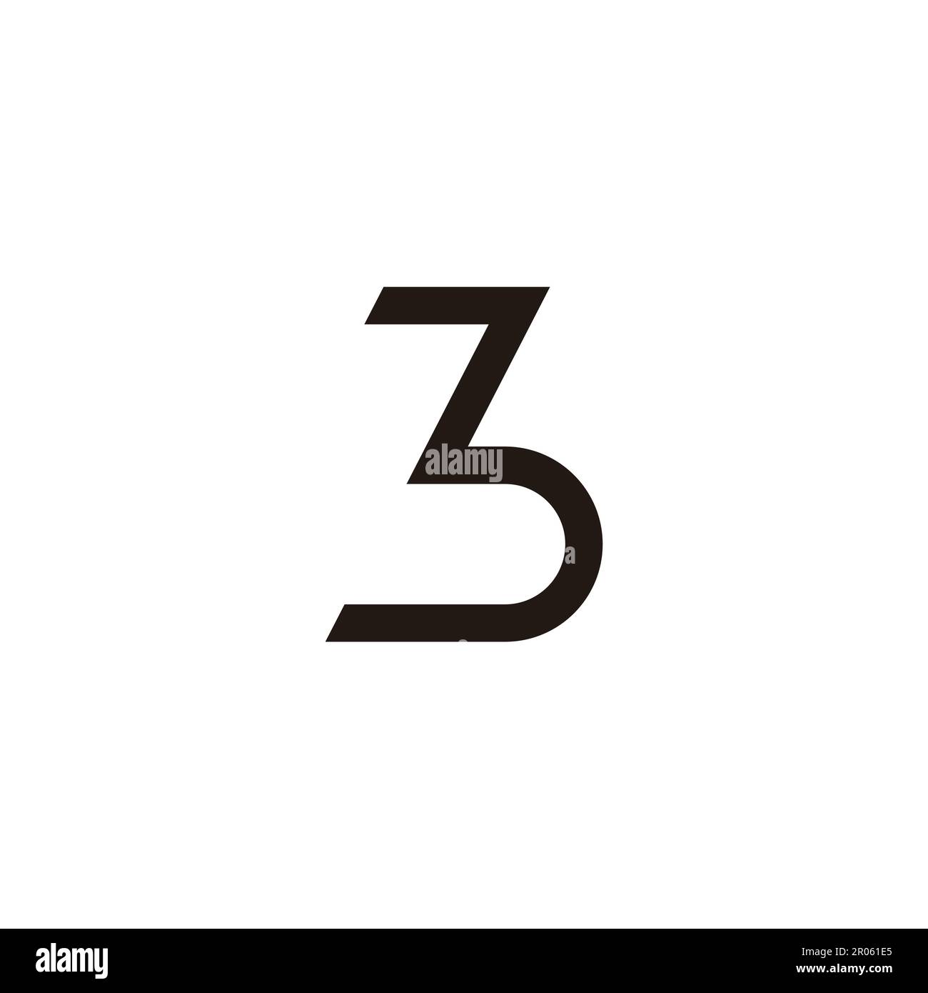 letters 3b simple geometric line logo vector Stock Vector Image & Art ...