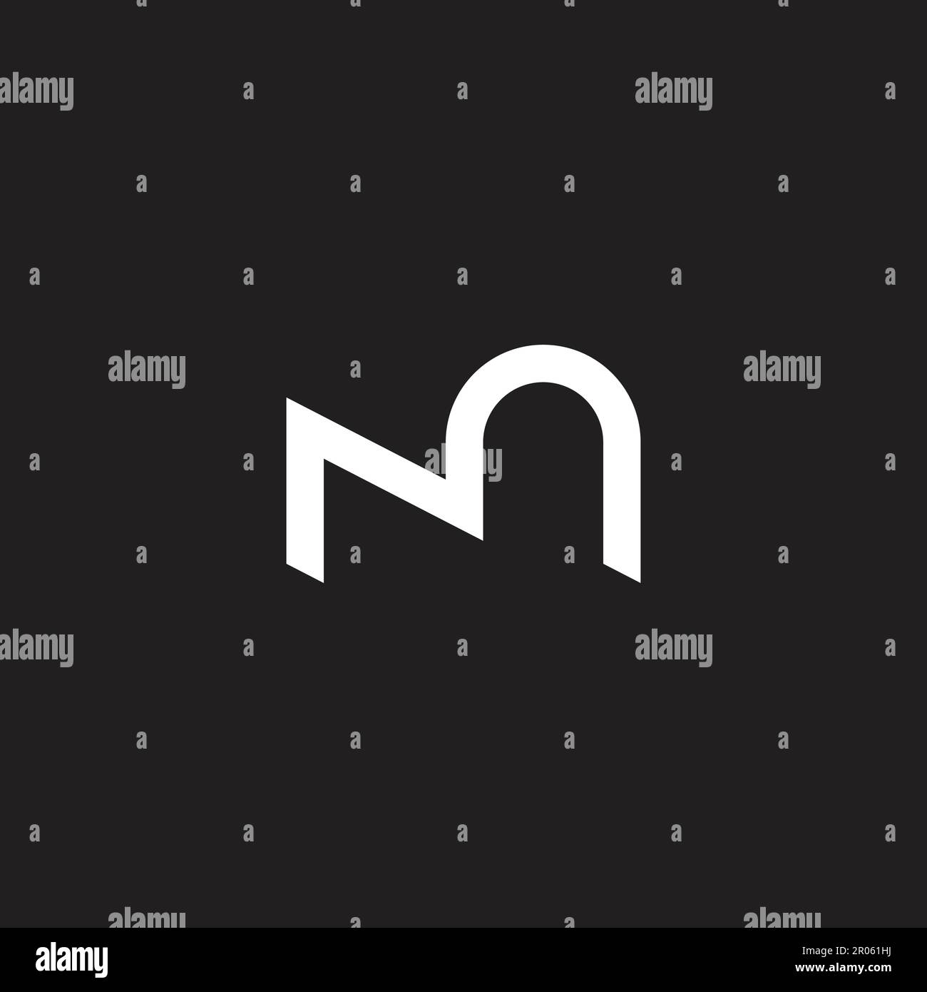letter nm simple linear geometric logo vector Stock Vector Image & Art ...