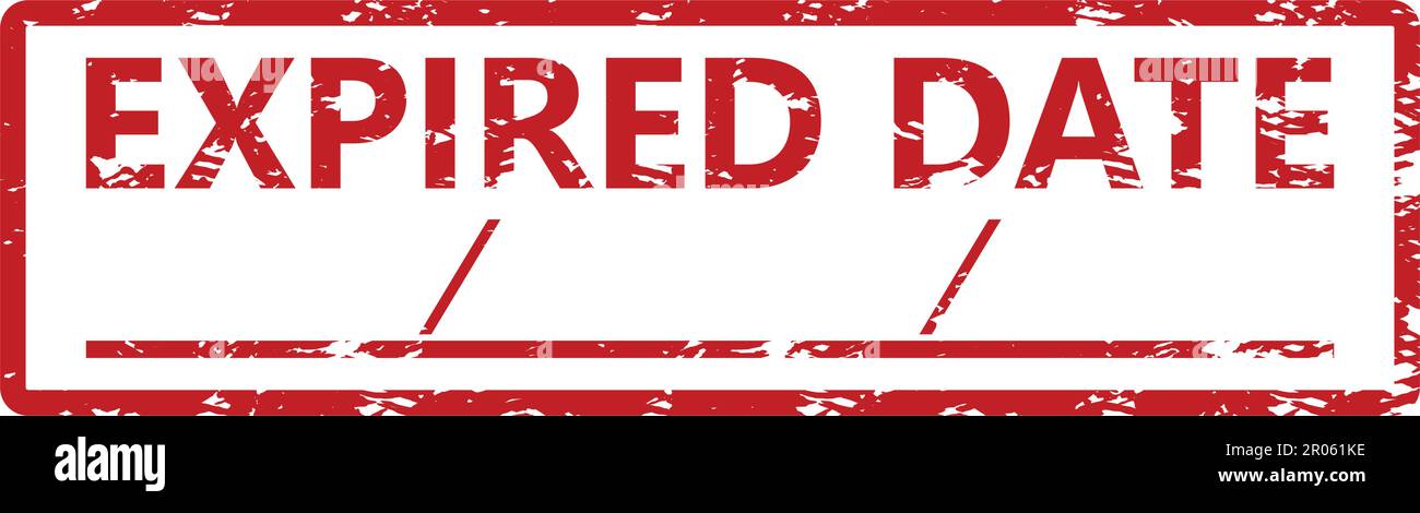 Expired date rubber stamp. Vector illustration. Old post red inked ...