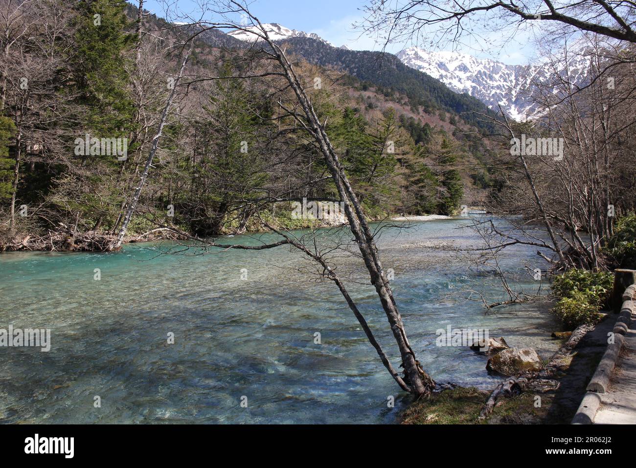The clear Azusa River in Kamikochi, Japan Stock Photo - Alamy