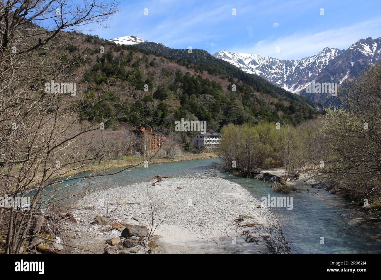 The clear Azusa River in Kamikochi, Japan Stock Photo - Alamy