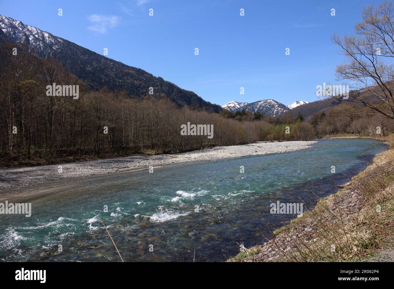 The clear Azusa River in Kamikochi, Japan Stock Photo - Alamy