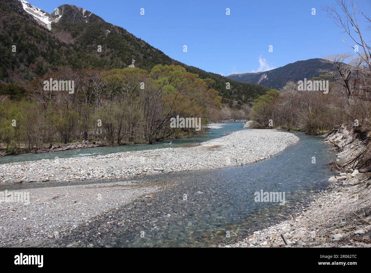 The clear Azusa River in Kamikochi, Japan Stock Photo - Alamy
