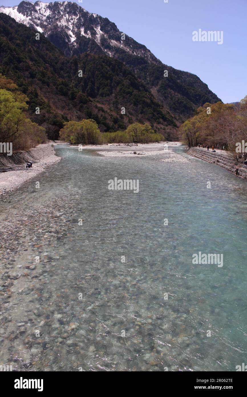 The clear Azusa River in Kamikochi, Japan Stock Photo - Alamy