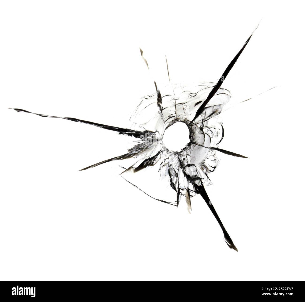 Broken glass, the texture of cracks from a shot through a bullet window ...