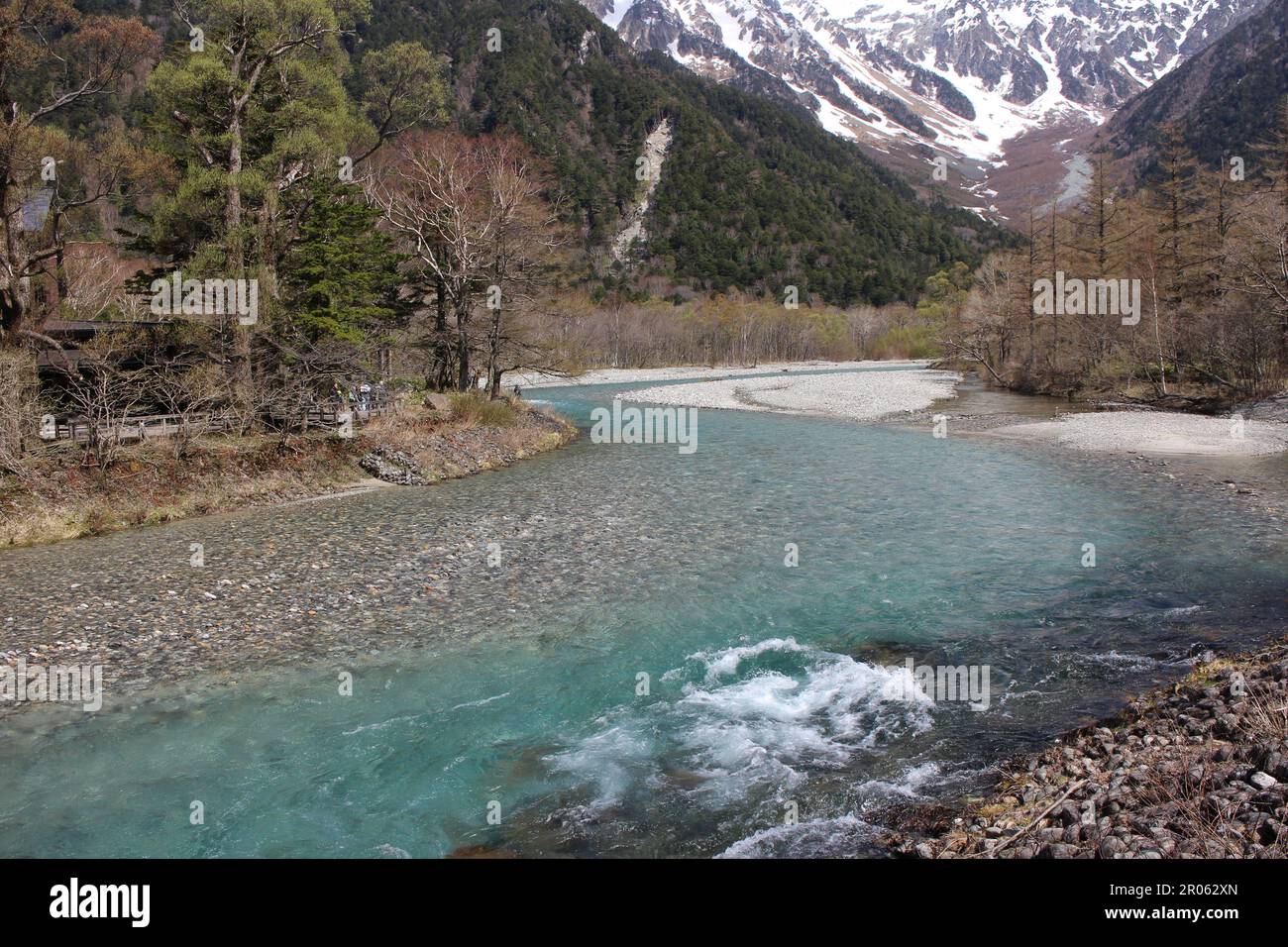 The clear Azusa River in Kamikochi, Japan Stock Photo - Alamy