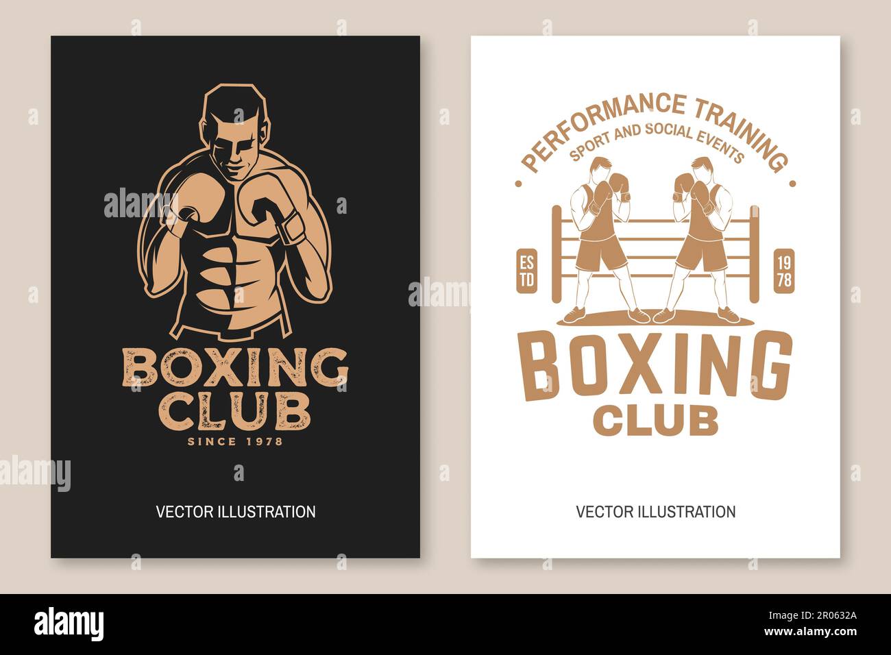 Set of Boxing club badge, logo design. Vector illustration. For Boxing ...
