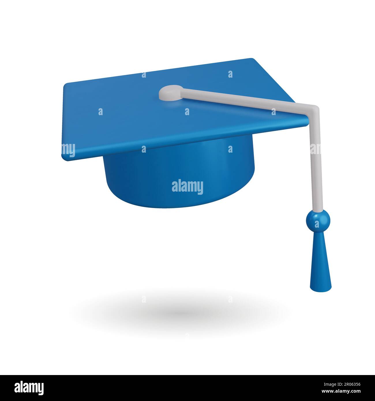 Realistic 3d icon college cap, graduation cap, mortar board. Vector ...