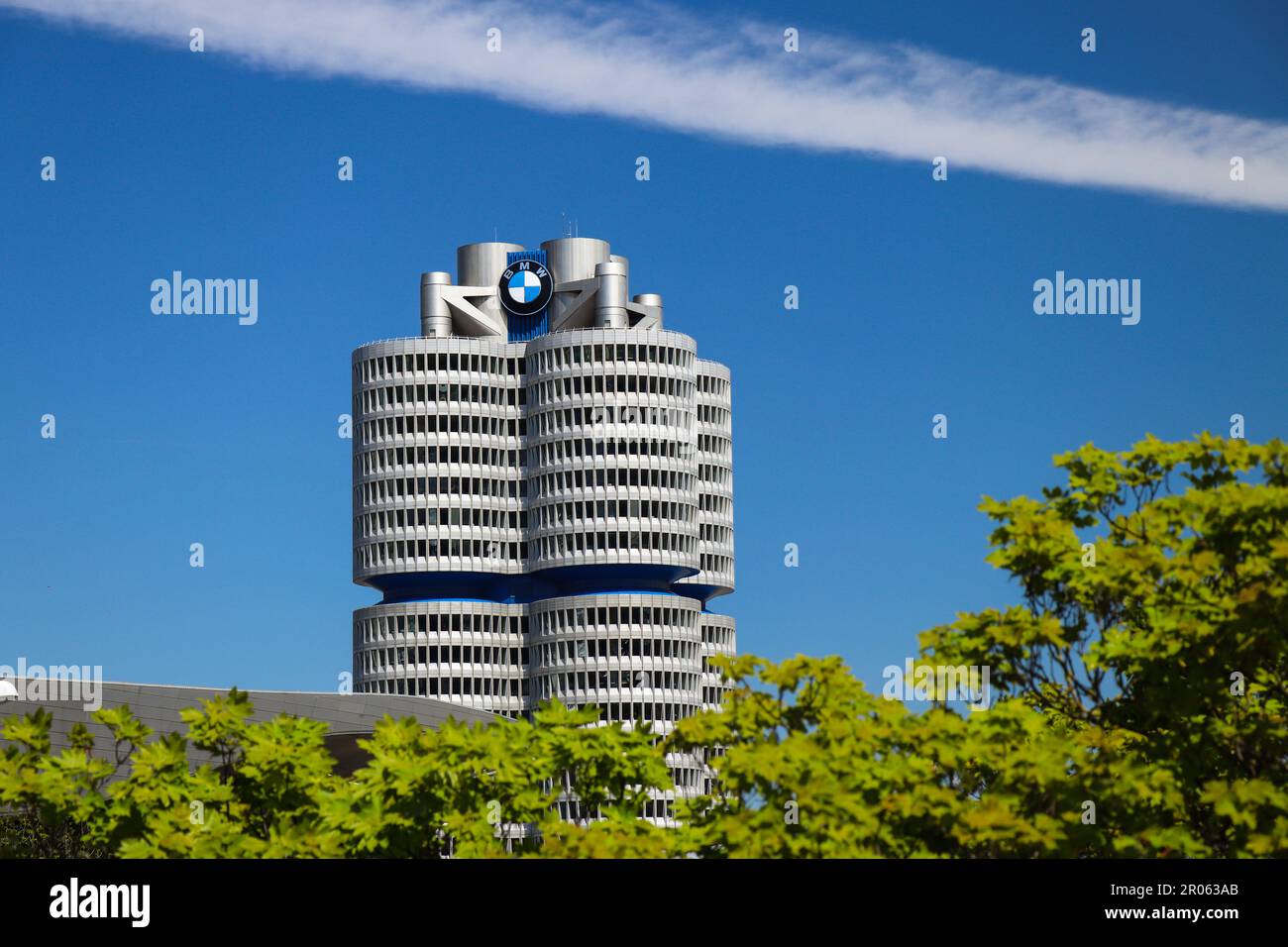BMW Headquarters Four Cylinder Buildinng, Munich Germany Stock Photo ...