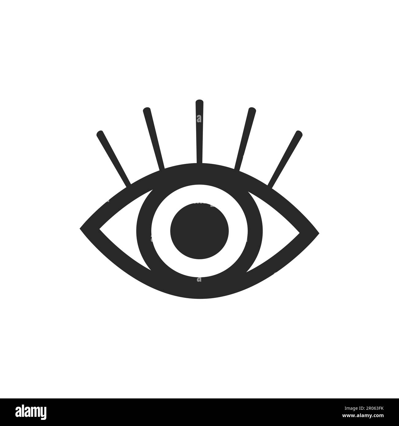 All-seeing eye vector graphic line art style, Tattoo design element, Esoteric symbol isolated ...