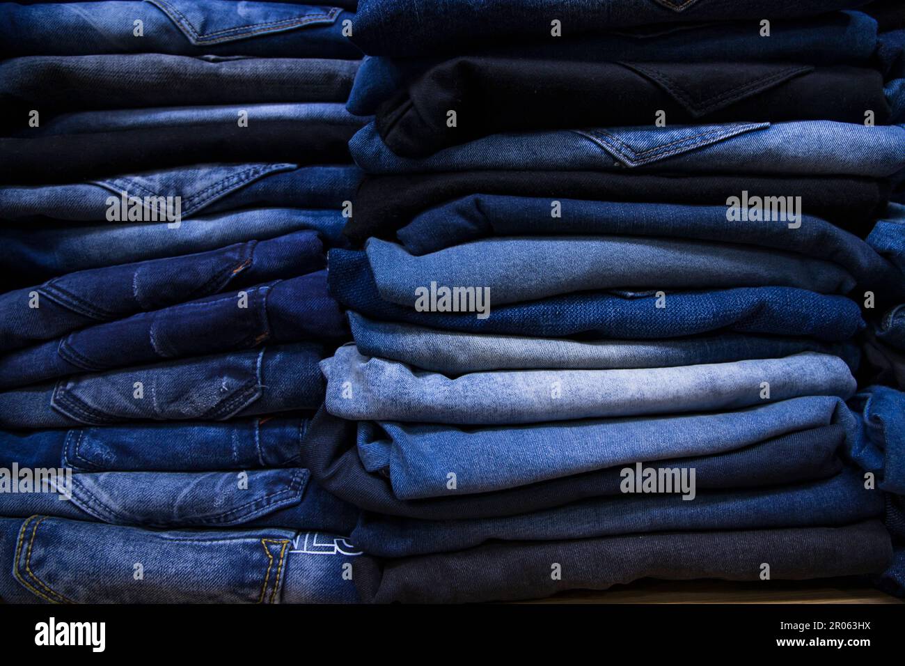 folded blue jeans pant pattern texture can be used as a background ...