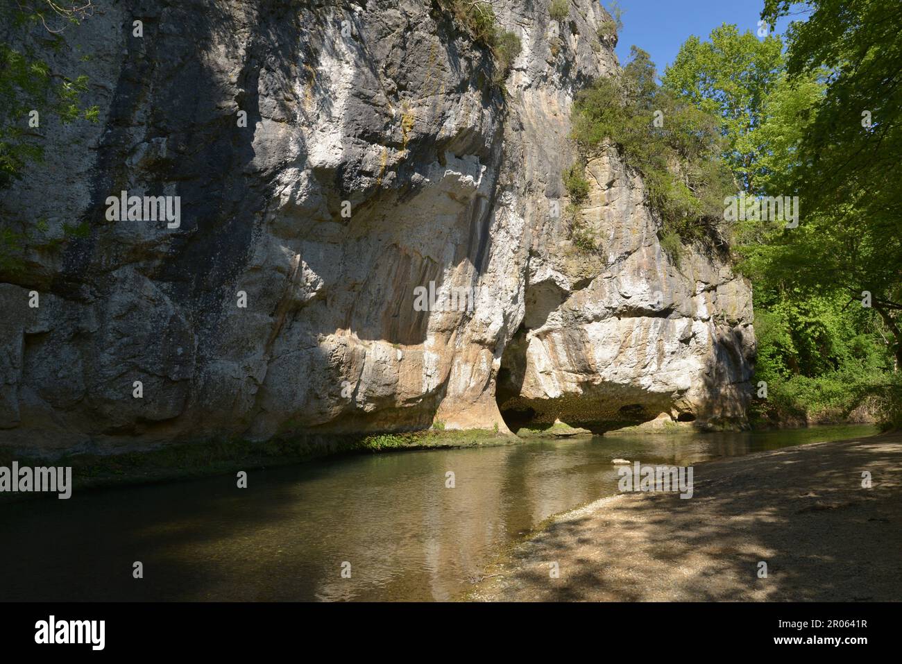 The Argens river in spring in Correns to Le Valon Sourn in Provence ...