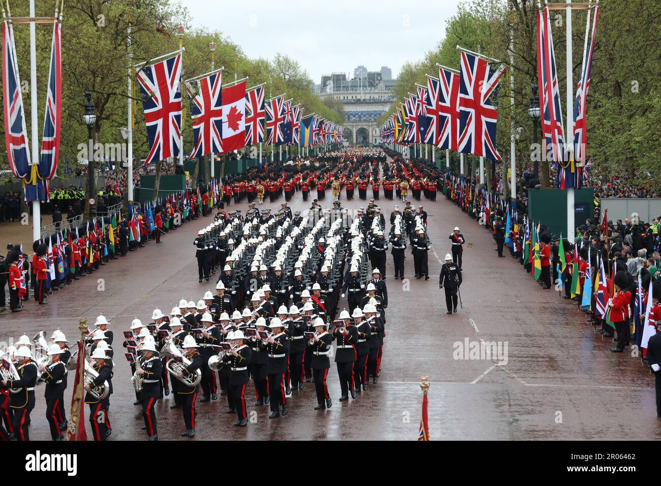 LONDON, ENGLAND - MAY 06: The military procession, the largest of its ...