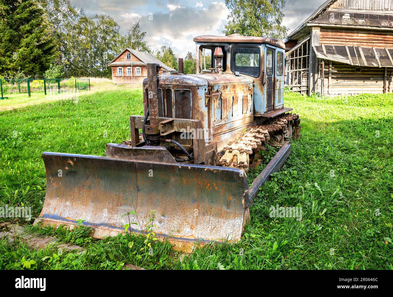 Vintage old russian agricultural tractor hi-res stock photography and ...