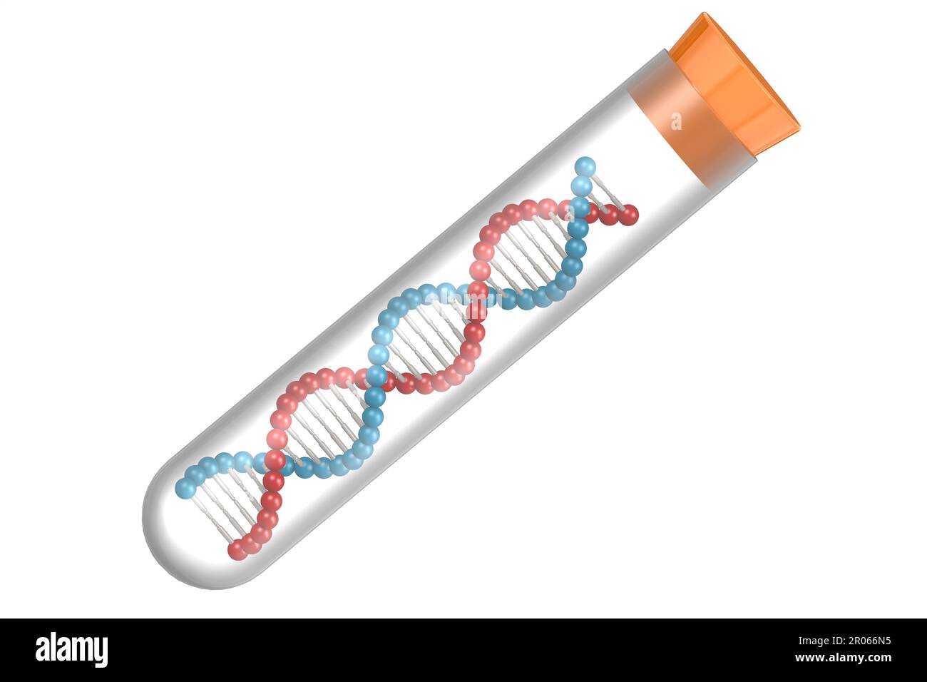 DNA model in the test tube, 3d rendering Stock Photo - Alamy