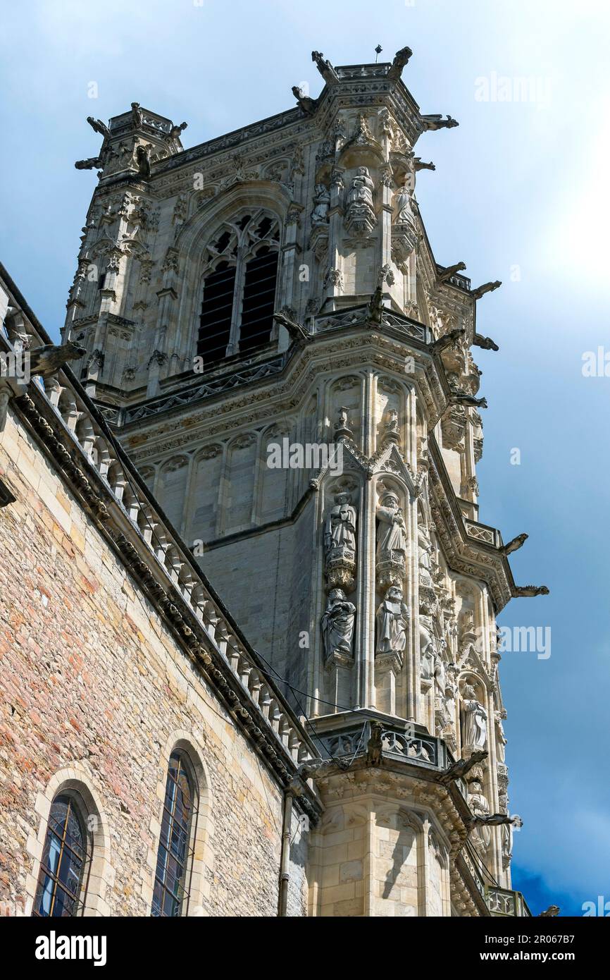 Nevers. Bohier Tower of Cathedral Saint Cyr and Sainte-Julitte. Nievre ...