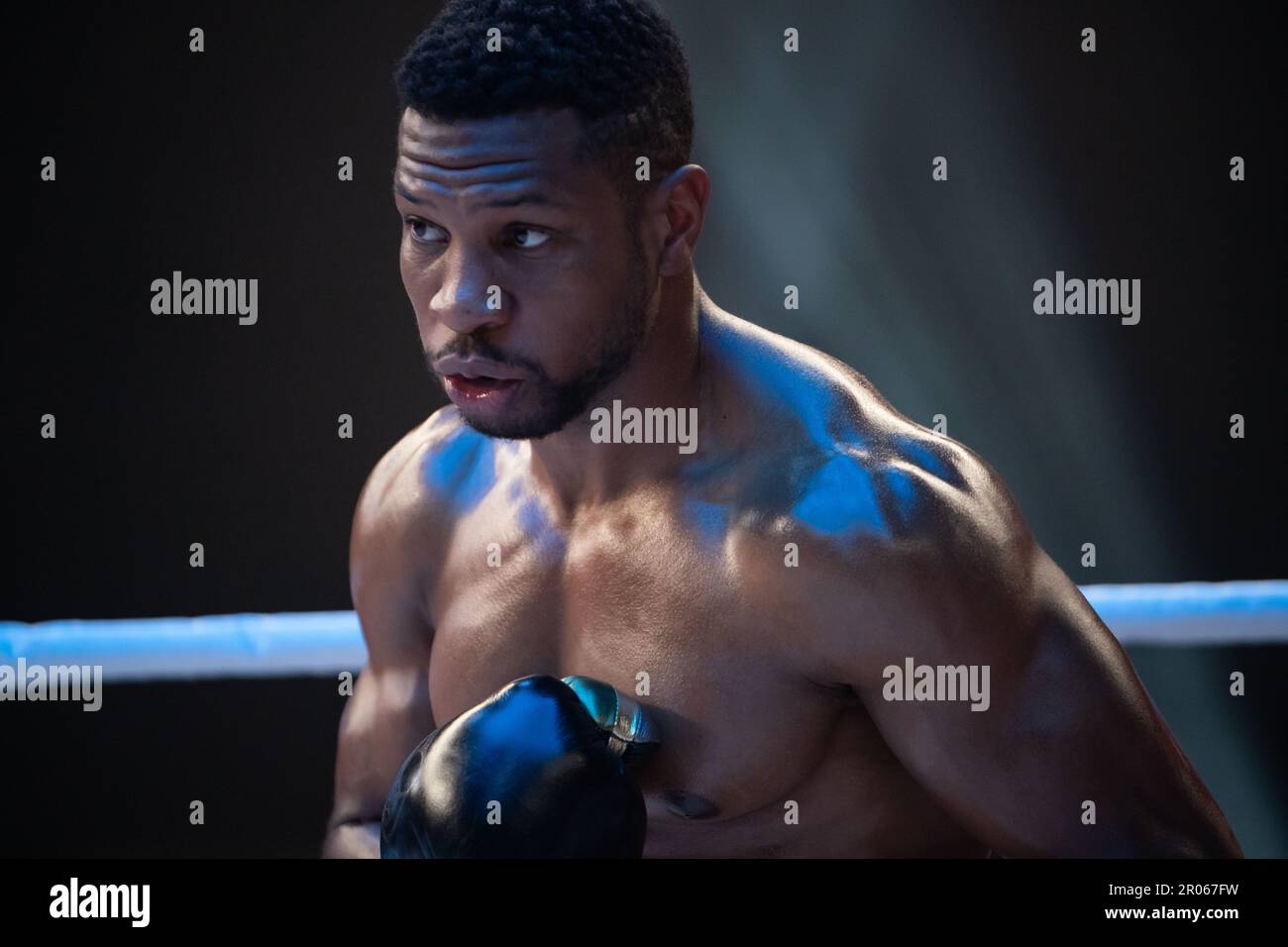 JONATHAN MAJORS in CREED III (2023), directed by MICHAEL B. JORDAN ...