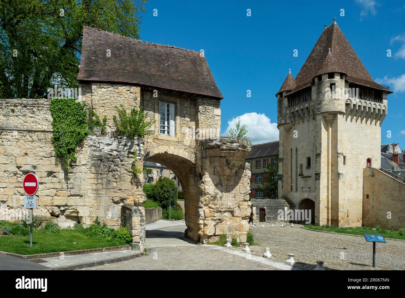Nevers. The Croux Gate. Nièvre department. Bourgogne Franche Comté ...