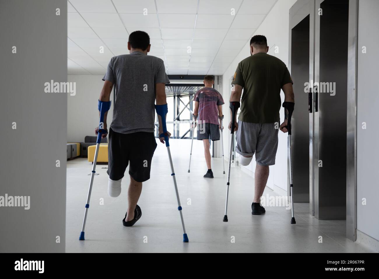 Soldiers and patients of the rehabilitation center clinic "Unbroken ...