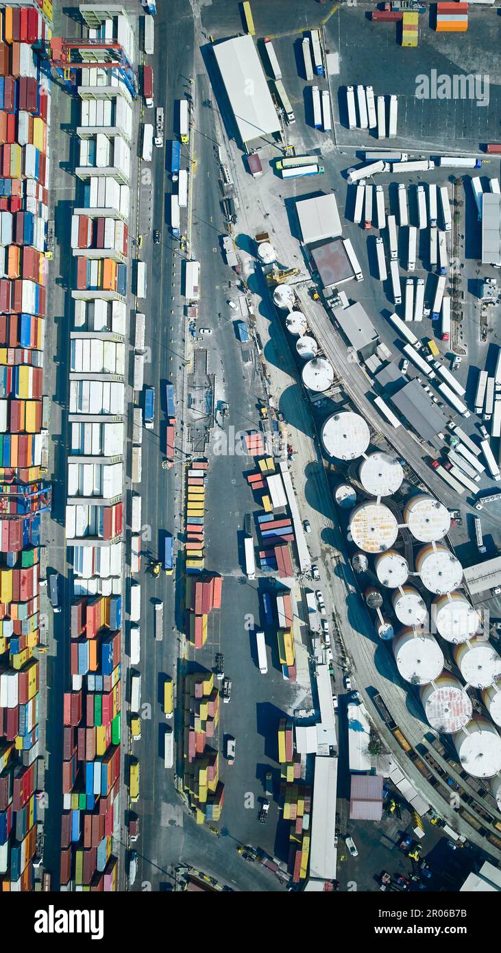 Cargo container warehouse Stock Photo - Alamy