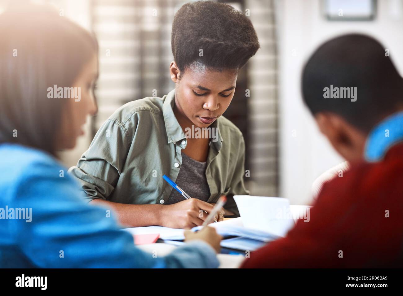 The library is the best place to get work done. university students ...