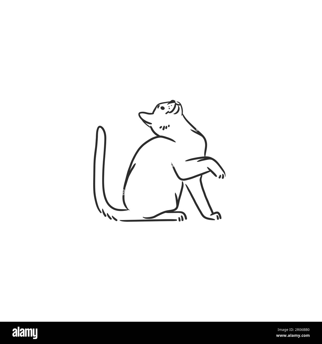 Hand drawn vector abstract graphic line art collection with adorable ...