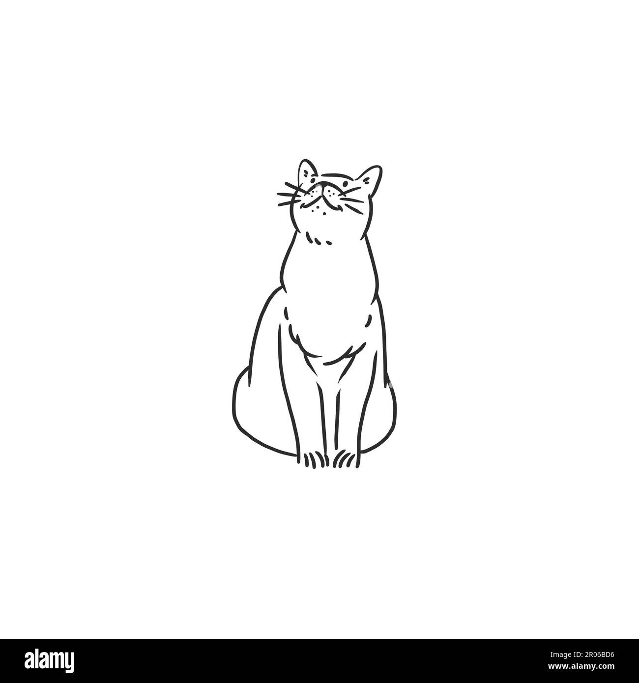 Hand drawn vector abstract graphic line art collection with adorable ...