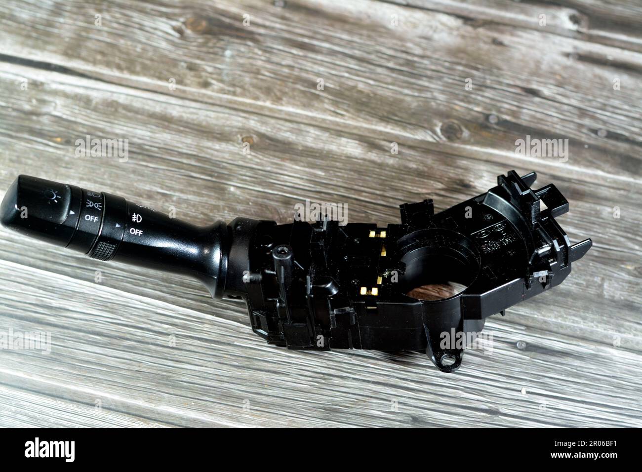 Cairo, Egypt, May 4 2023: car turn signal control system lever switch ...