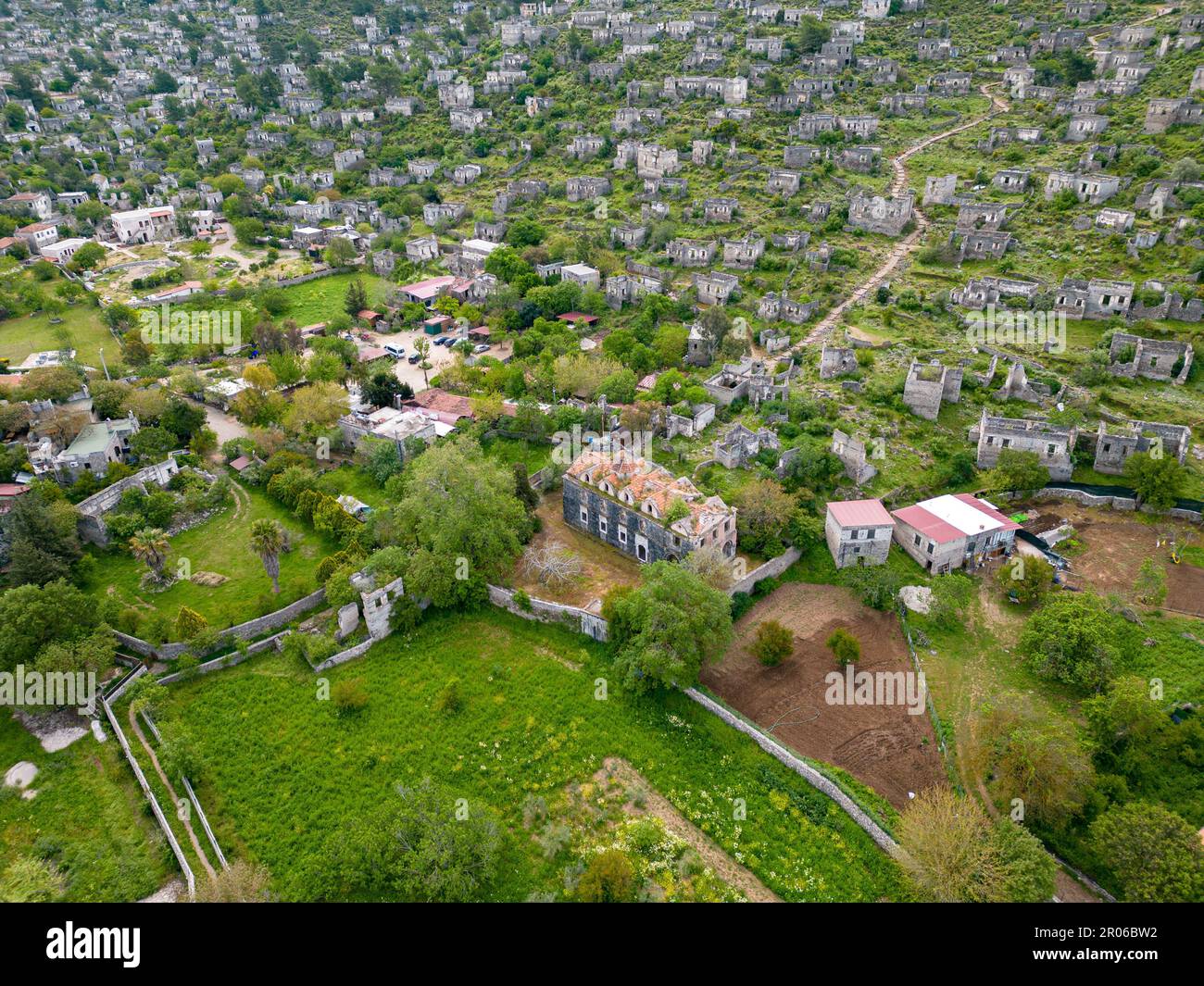 Kayakoy aerial hi-res stock photography and images - Alamy