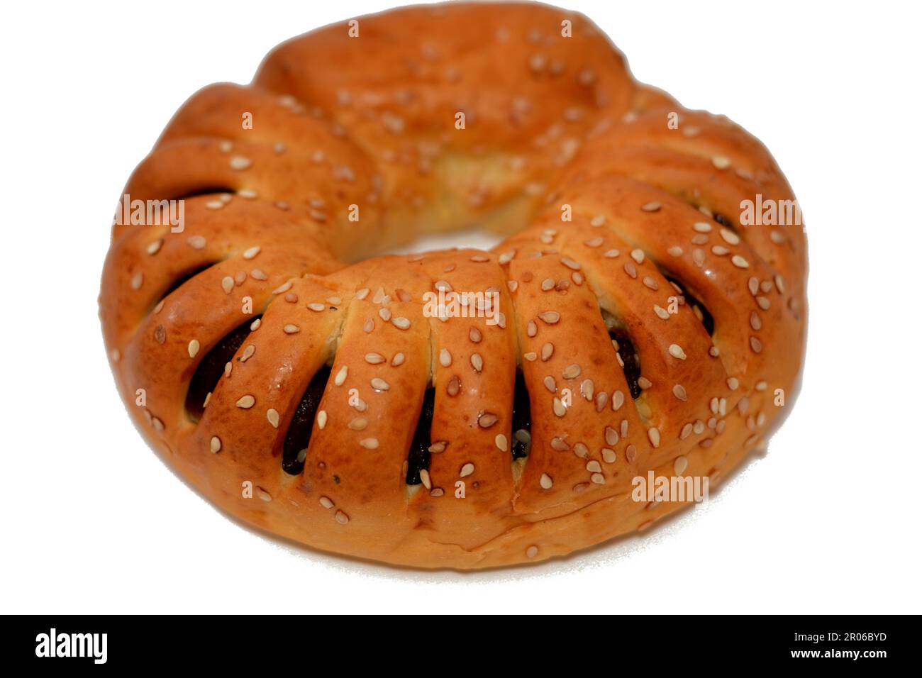 soft and chewy Date Filled Ajwa Agwa bun, golden-brown glaze dessert ...