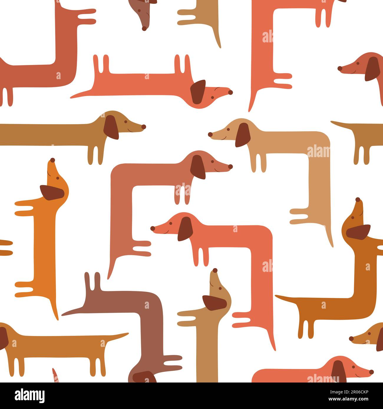 Vector background with cute dachshund dogs Stock Vector Image & Art - Alamy
