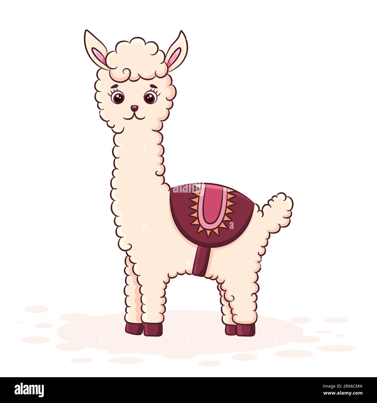 Cute cartoon llama Stock Vector Image & Art - Alamy
