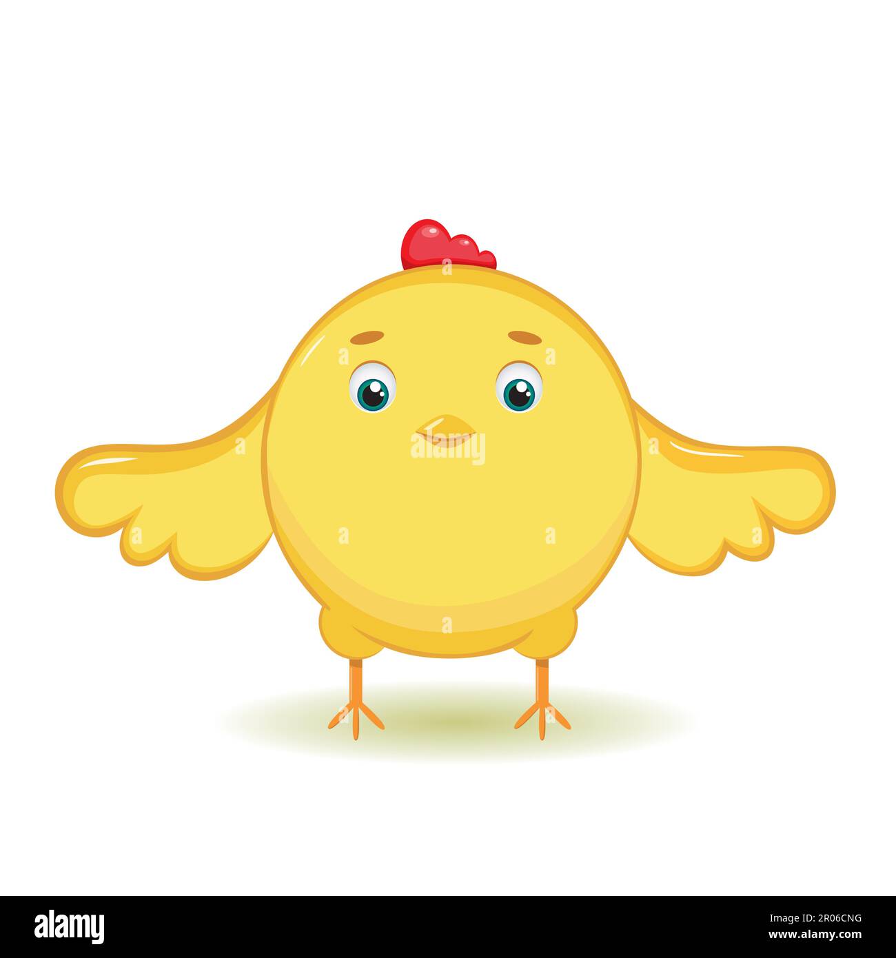Cartoon cute yellow chicken Stock Vector Image & Art - Alamy