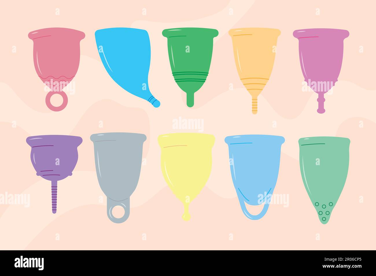 Vector set with menstrual cups Stock Vector Image & Art - Alamy