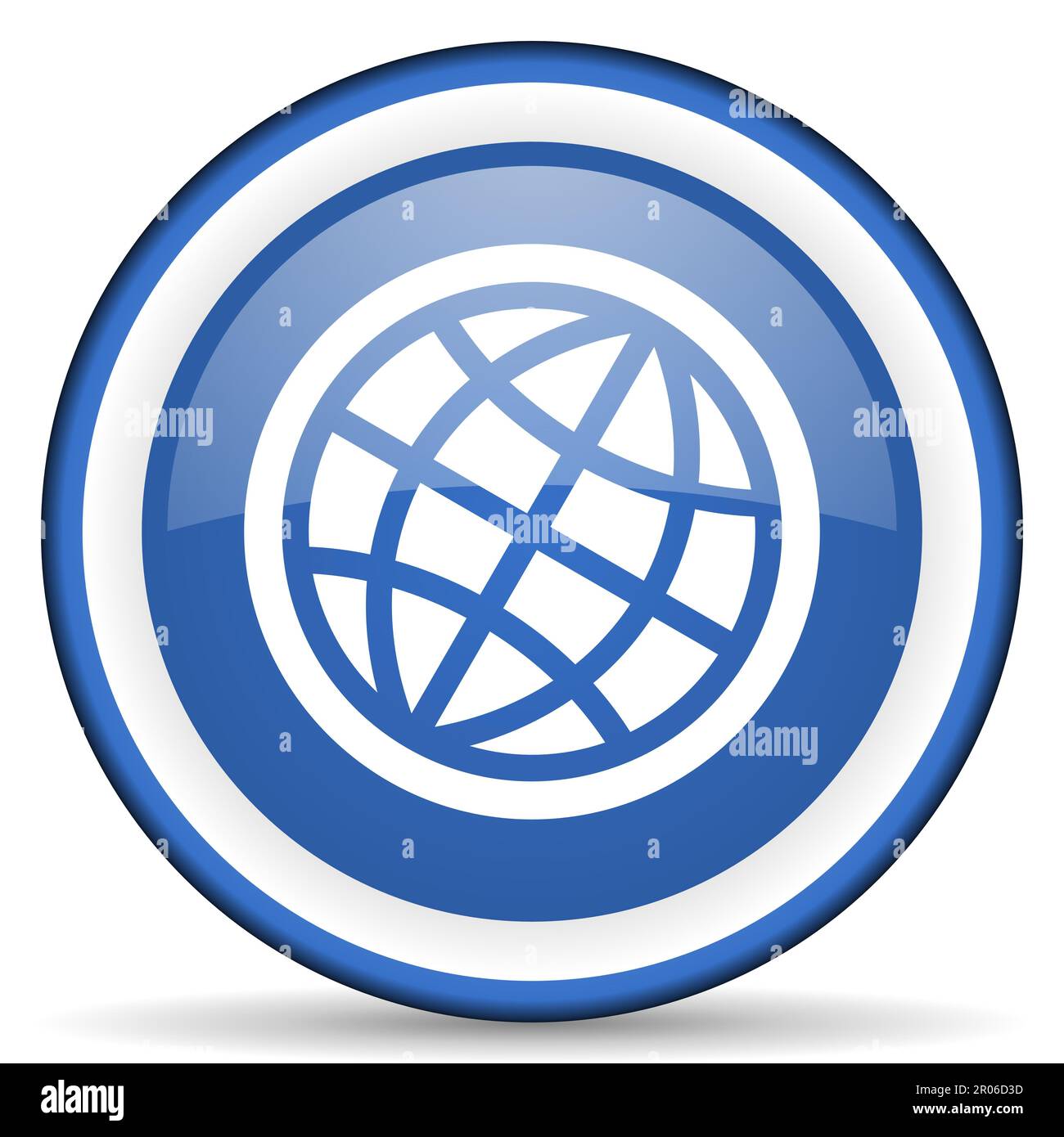 Ecology, electrical bus glossy web icon, blue circle button isolated on ...