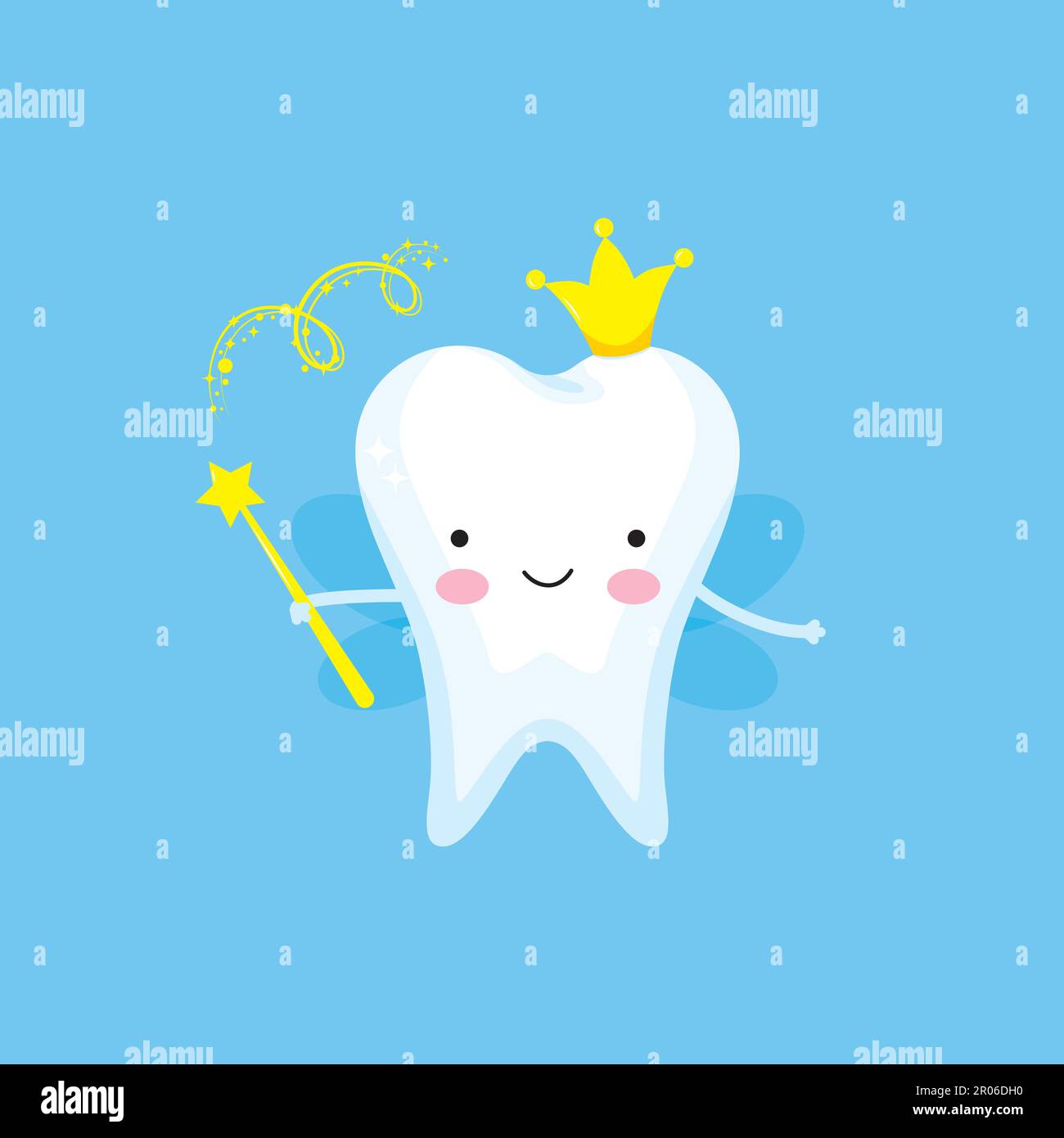 Vector drawing of a cute cartoon tooth Stock Vector Image & Art - Alamy