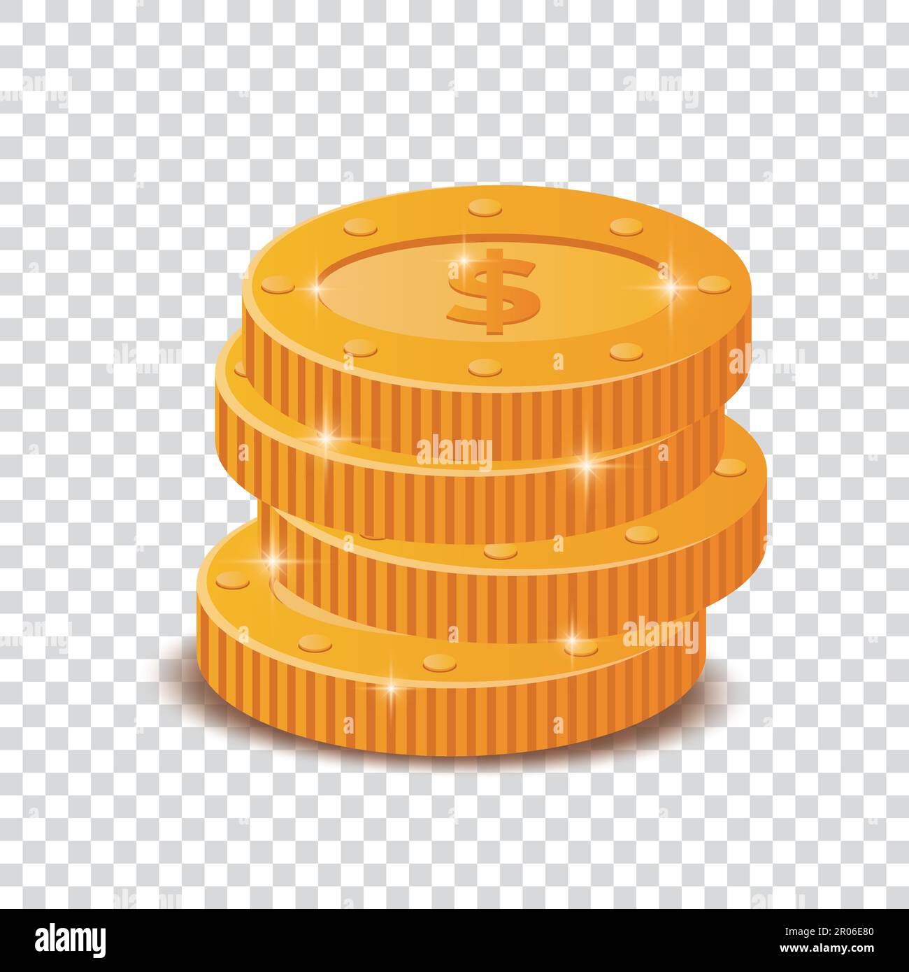 Vector coins with dollar sign Stock Vector Image & Art - Alamy