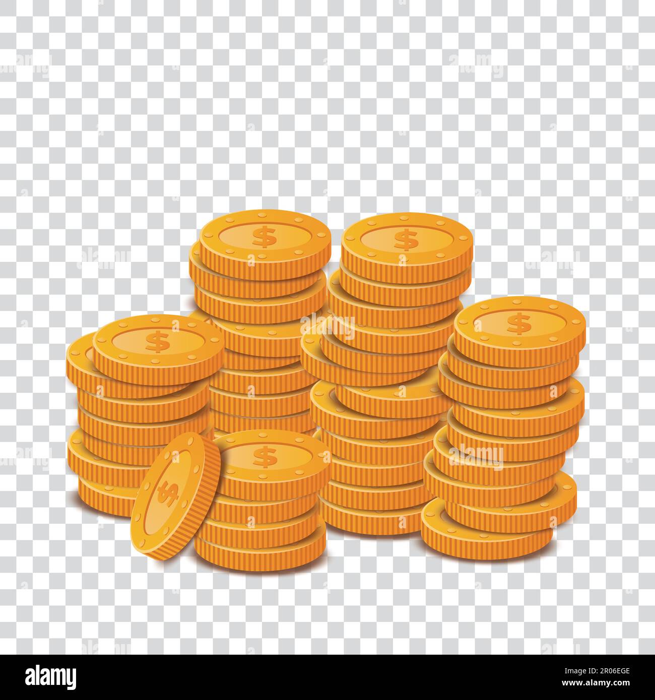 Vector pattern with stacks of gold coins Stock Vector Image & Art - Alamy