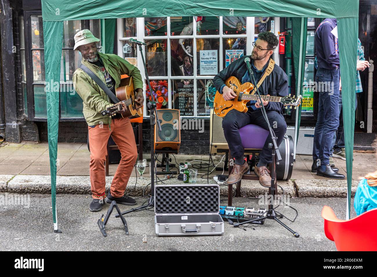 One member of Gumboots and a friend put on a reggae performance in ...