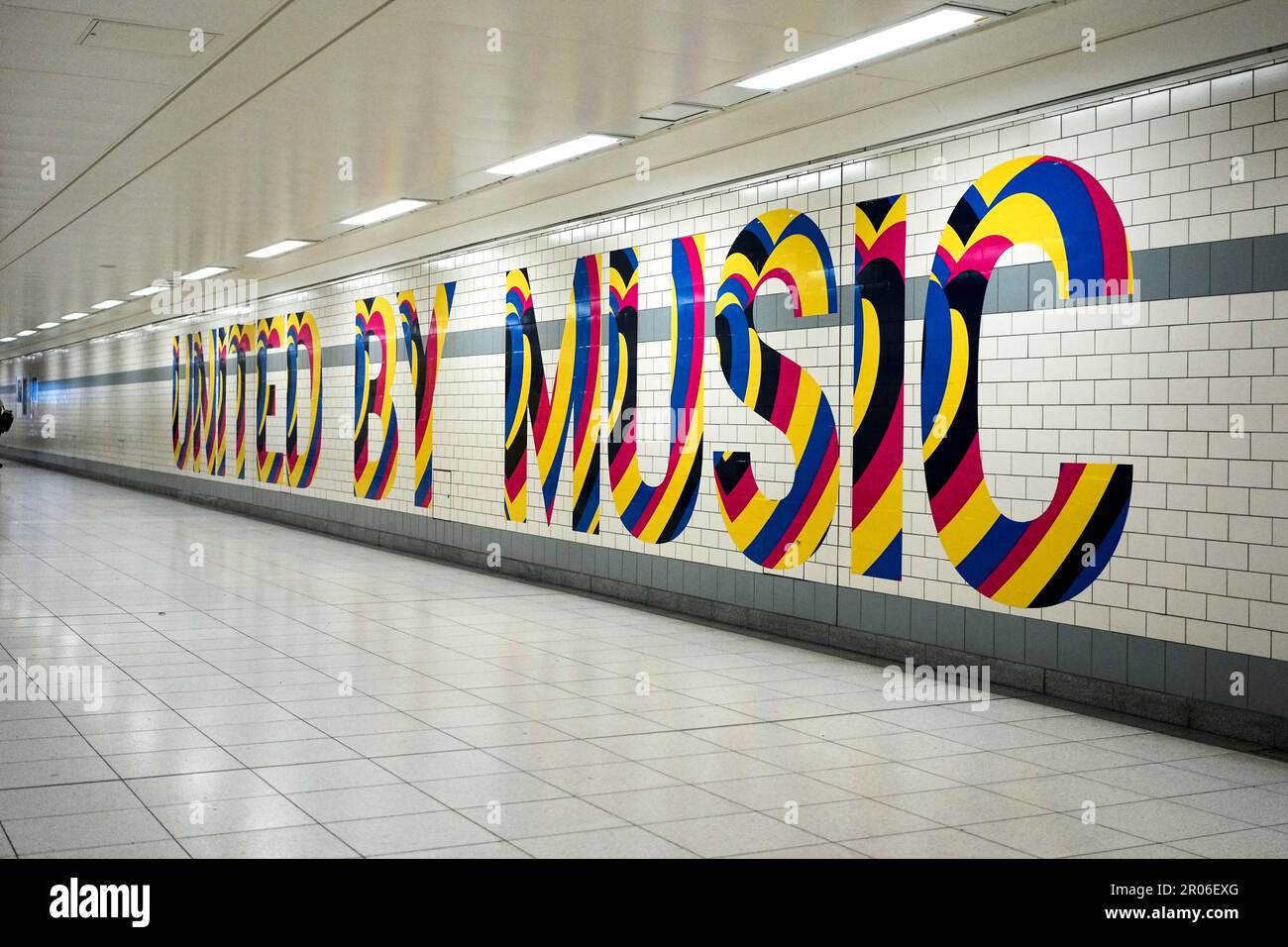 Eurovision Song Contest 2023 sign in Moorfields Station Liverpool Stock ...
