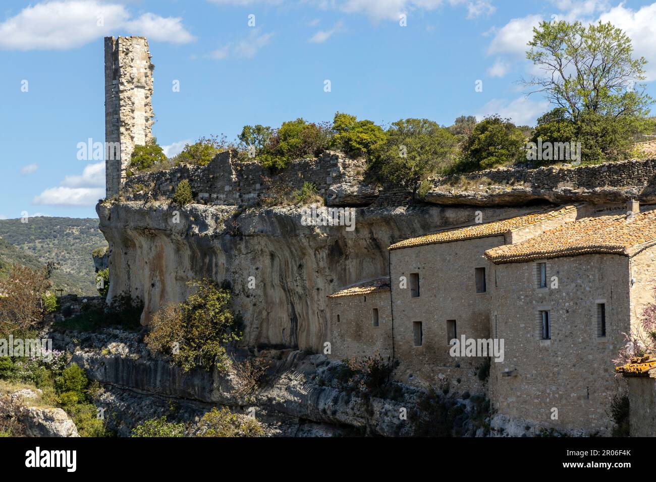 Medieval village of Minerve in the French department of Aude Stock ...